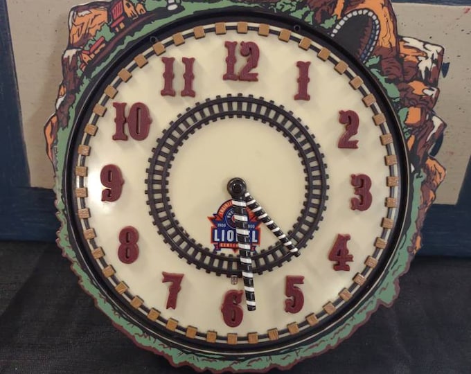 Lionel Train Clock Train Station Railroad Train Sounds Center Clock ...