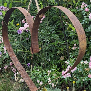 Metal Hanging Heart Made From Whiskey Barrel Hoop - Etsy UK