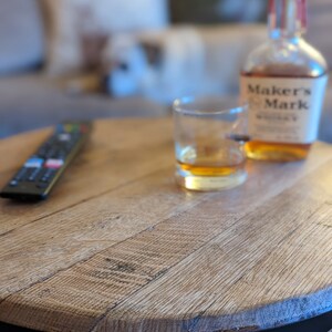 Oak Side Coffee Table Made From a Oak Bourbon Whisky Barrel - Etsy