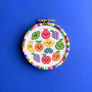 Cute Fruits Cross Stitch Pattern - Etsy