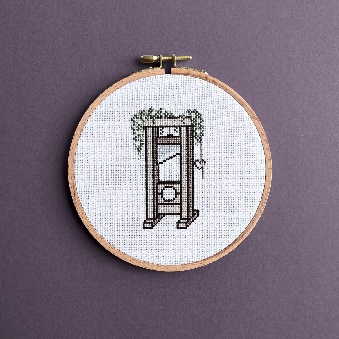 Guillotine Cross Stitch Pattern - Etsy