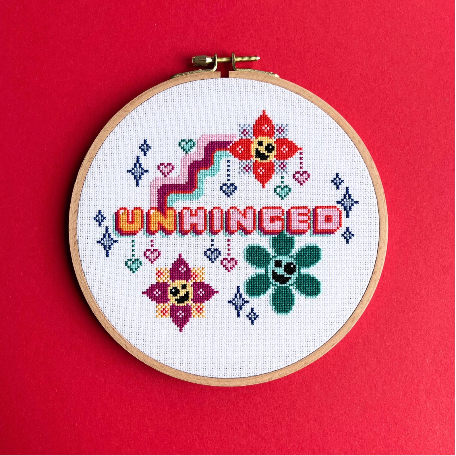 Unhinged Cross Stitch Pattern - Etsy