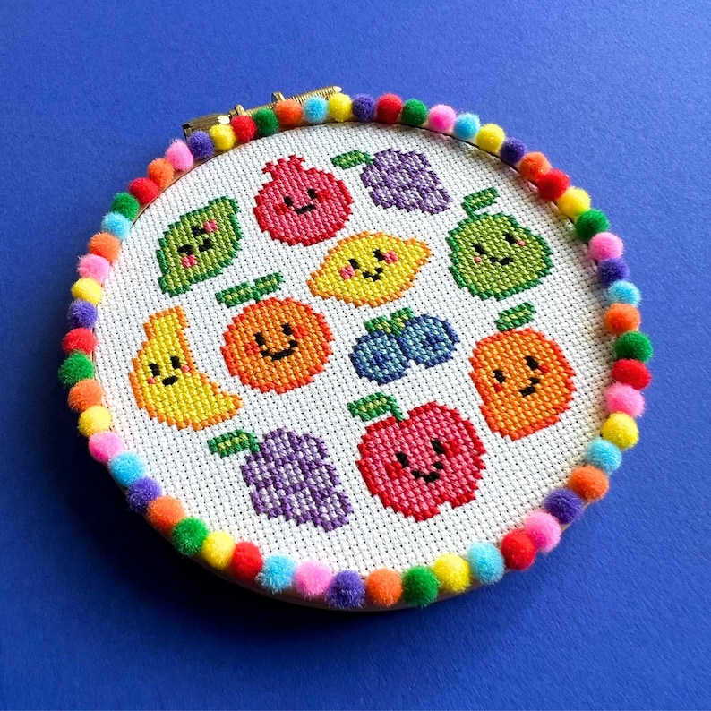 Cute Fruits Cross Stitch Pattern - Etsy