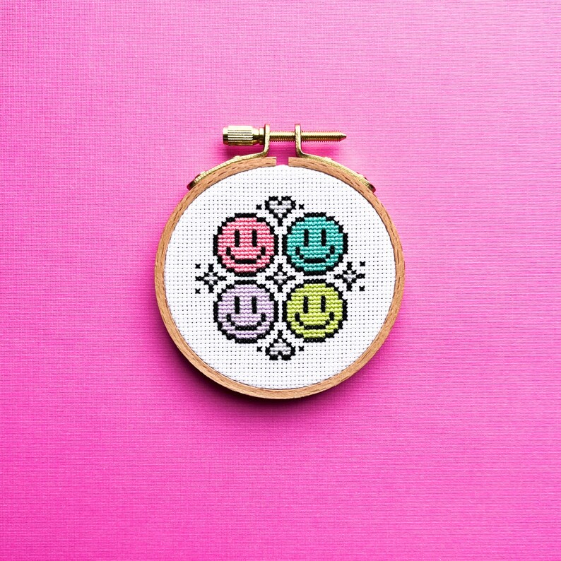 Smileys Cross Stitch Pattern - Etsy