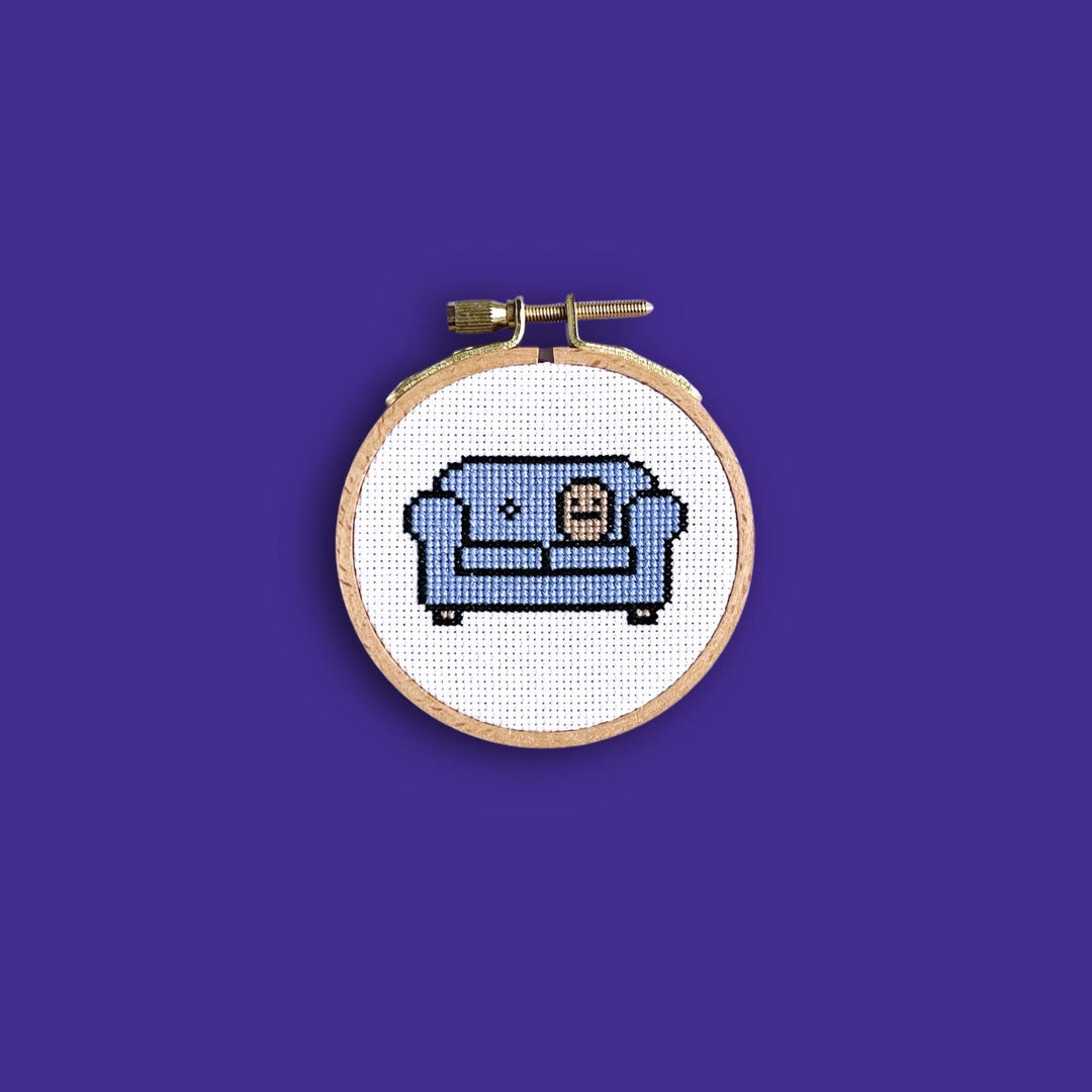 Couch Potato Cross Stitch Pattern - Etsy