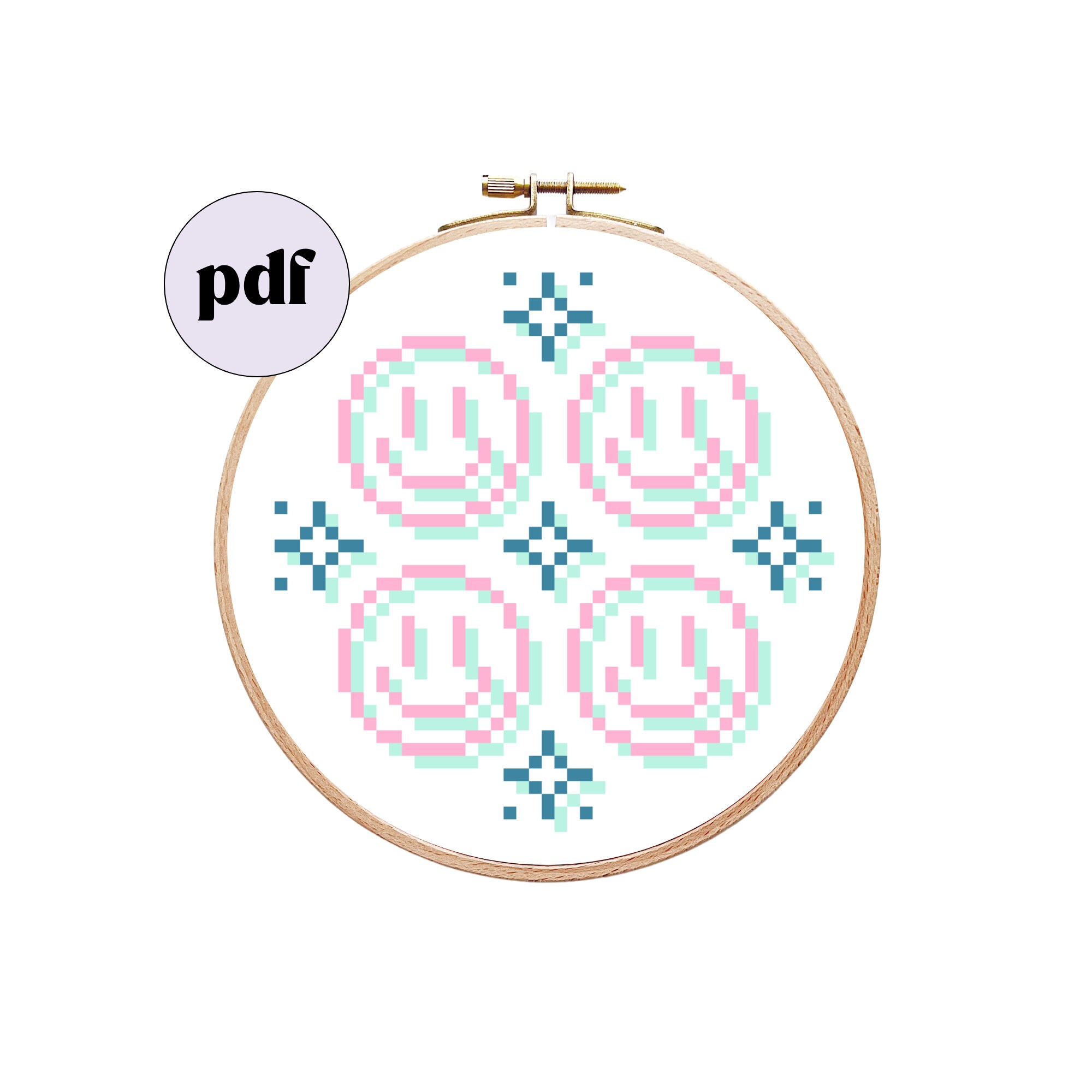 Glitch Smileys Cross Stitch Pattern - Etsy