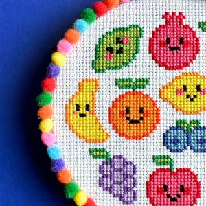 Cute Fruits Cross Stitch Pattern - Etsy