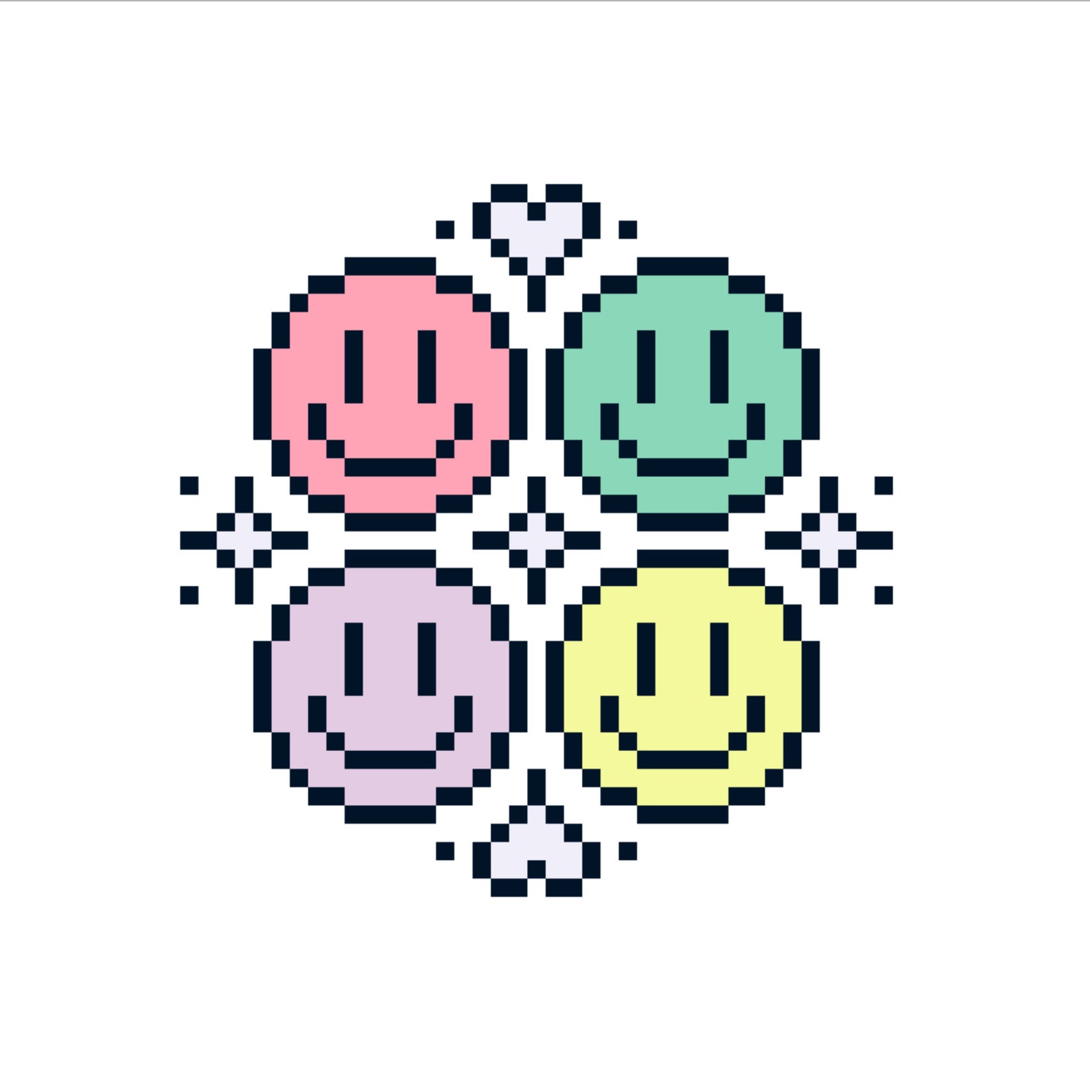 Smileys Cross Stitch Pattern - Etsy