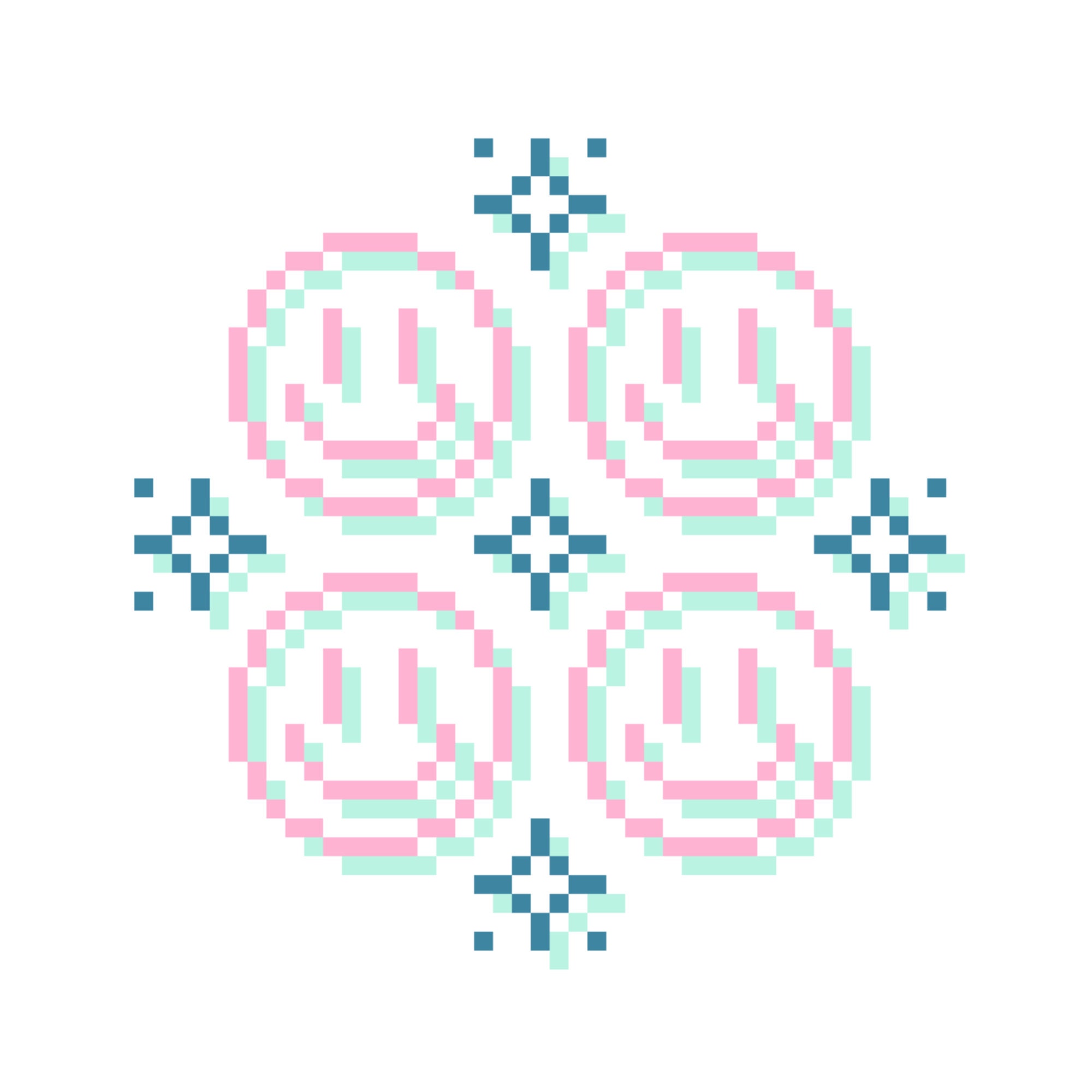 Glitch Smileys Cross Stitch Pattern - Etsy