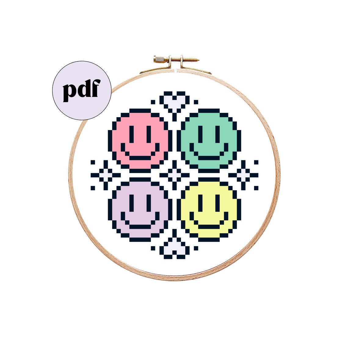 Smileys Cross Stitch Pattern - Etsy UK