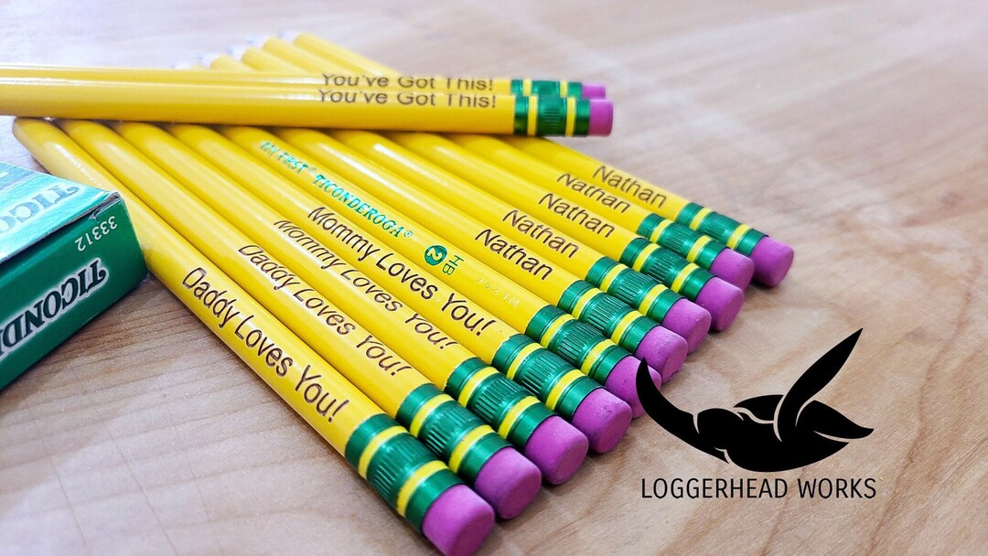 My First Ticonderoga Engraved Pencils 12 Pack, Personalized My First ...
