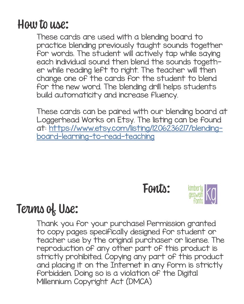 Phonics Cards for Blending Boards, Science of Reading, Vowel Team Cards ...