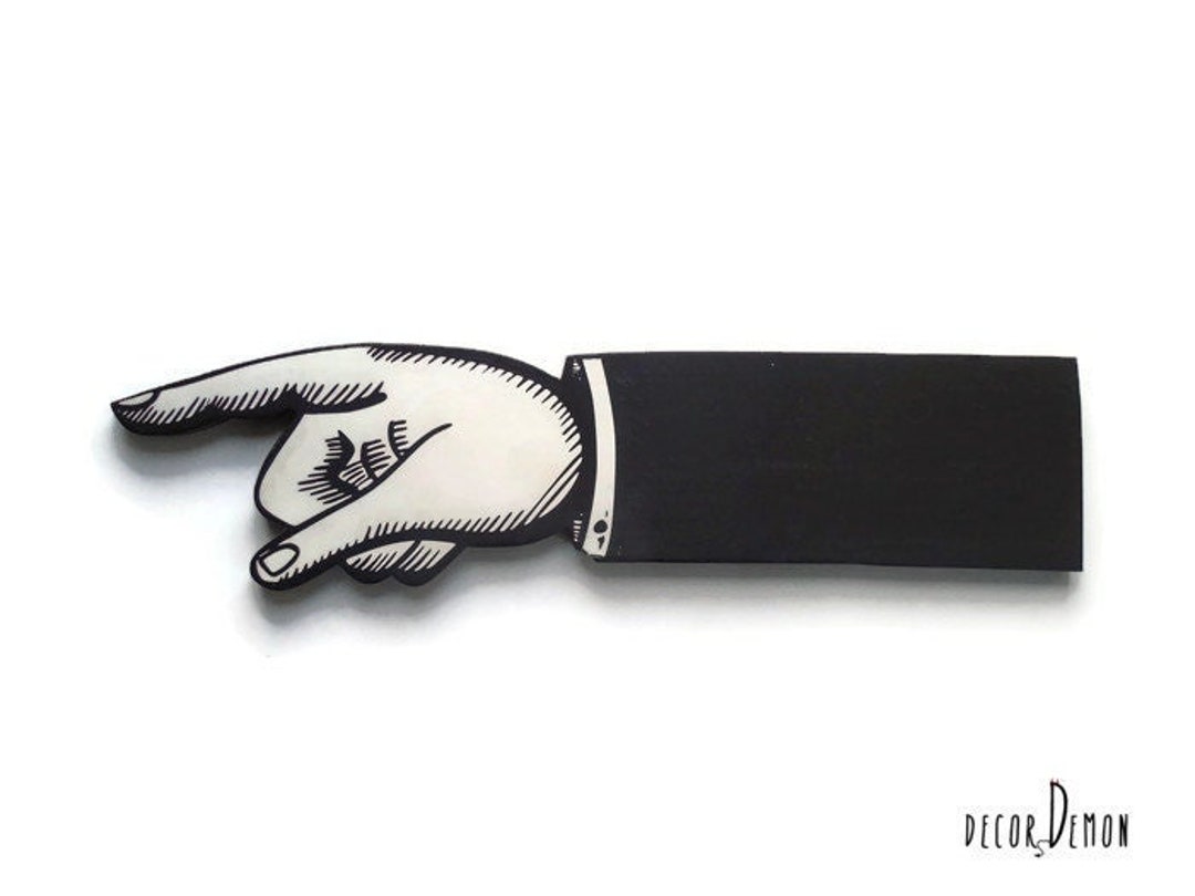 Pointing Hand Sign Chalkboard Sign - Etsy