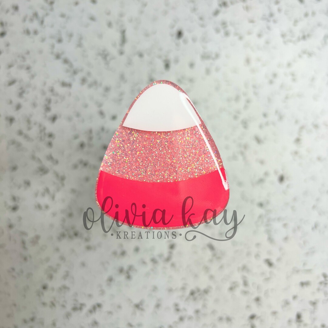 Pink Candy Corn Interchangeable Badge Reel Medical ID Tag Badge Holder ...