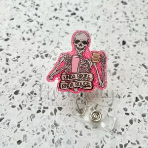 Broke and Boujee Interchangeable Badge Reel Medical ID Tag Badge Holder ...