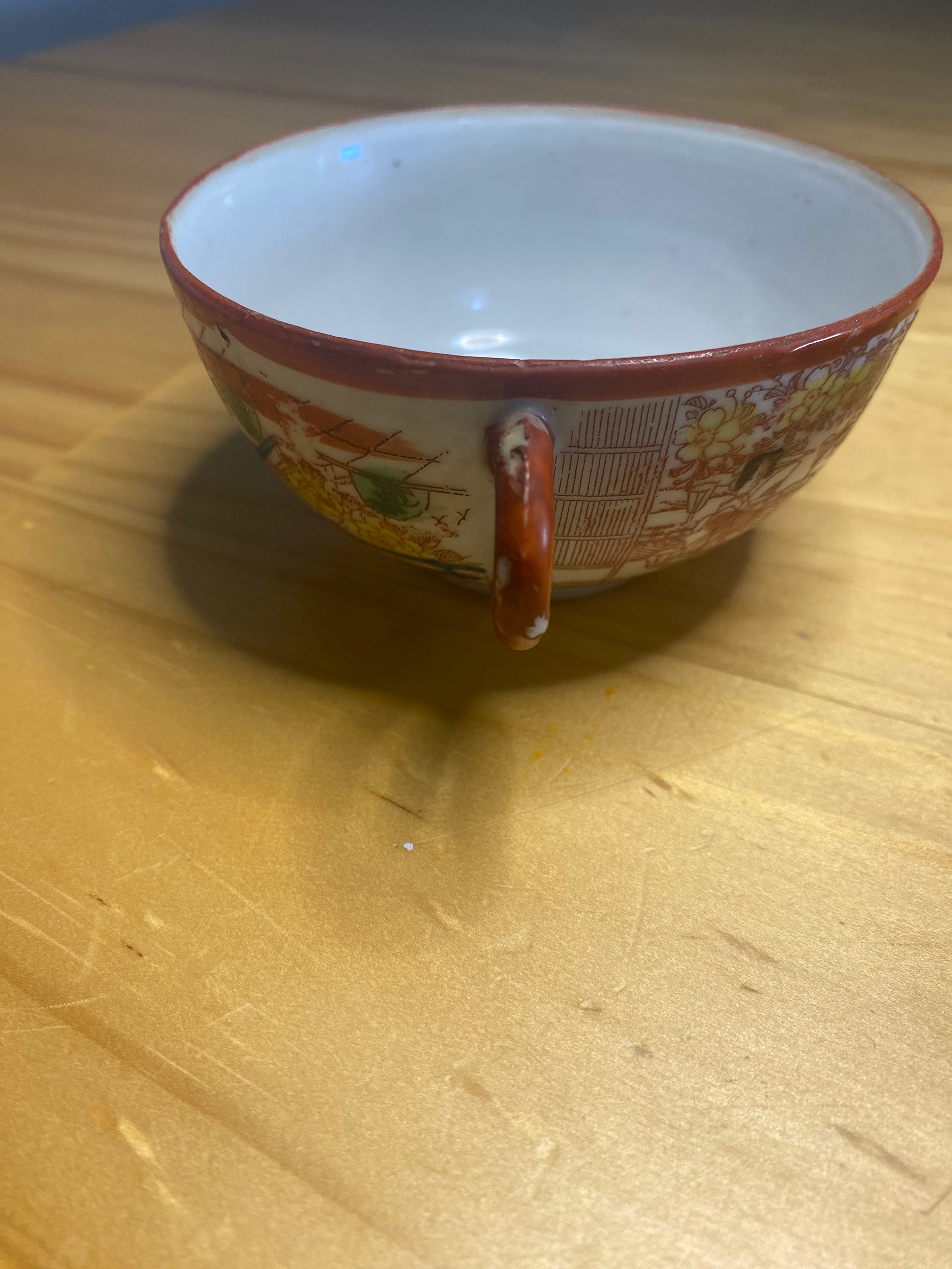 Two Japanese Porcelain Kutani Geisha Girl Tea Cups & Saucers - Etsy