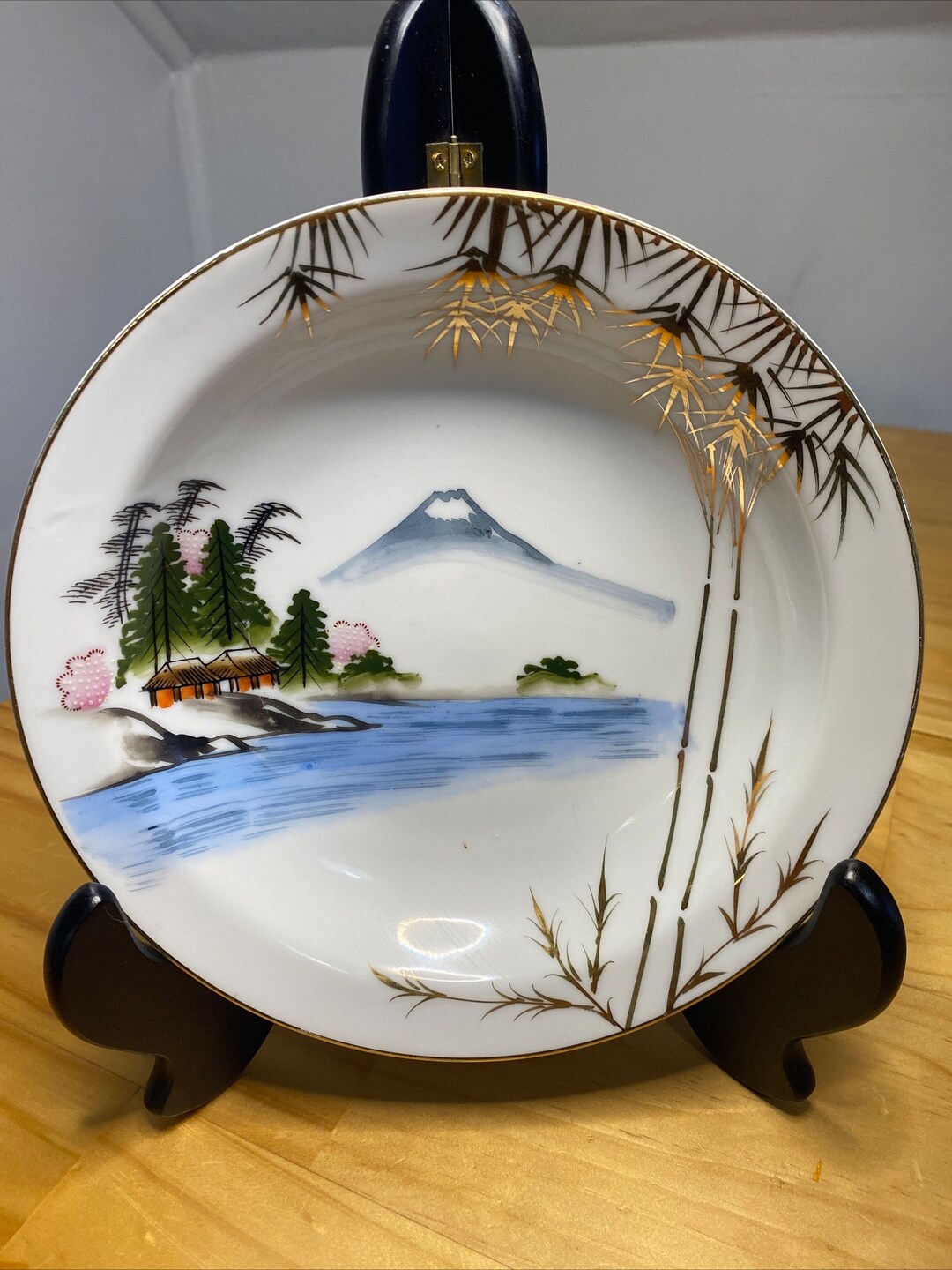Antique Hand Painted Japanese Bowl-mountain-lake-house - Etsy