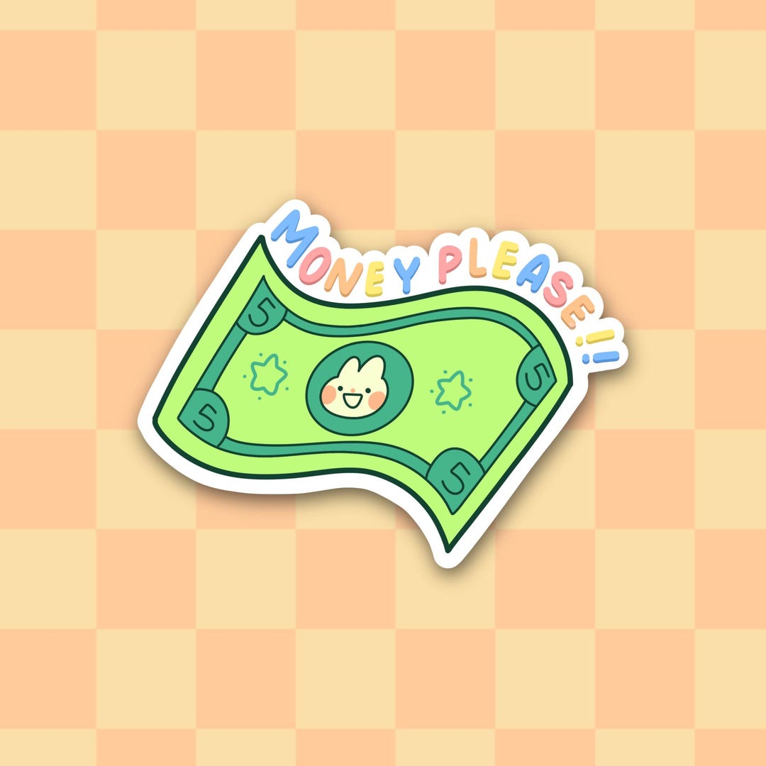 Money Please Sticker - Etsy