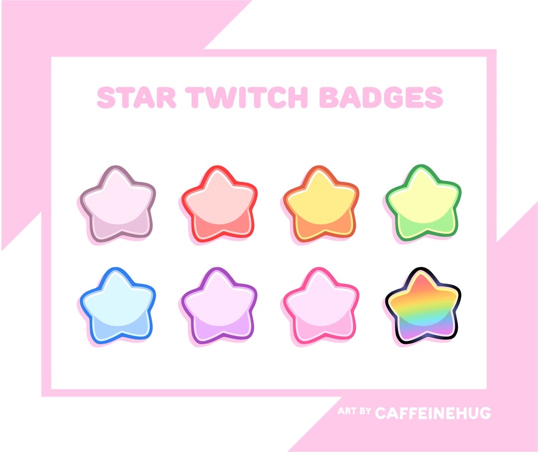 Cute Star Badges Discord Twitch Streamer - Etsy