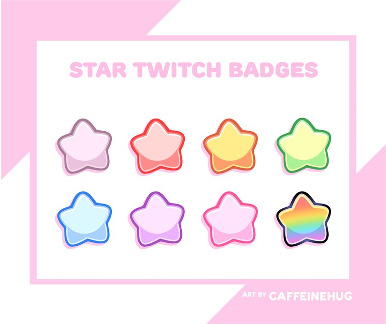 Cute Star Badges Discord Twitch Streamer - Etsy