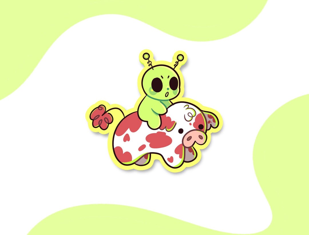 Alien Fun Matte Sticker - Etsy