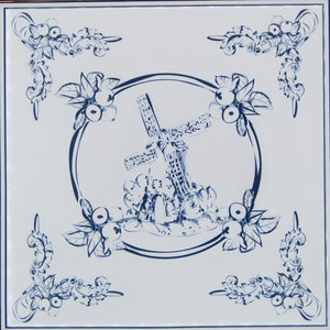Delft Tiles Kitchen Ceramic Backsplash. Vintage-style Delft Blue Tiles ...