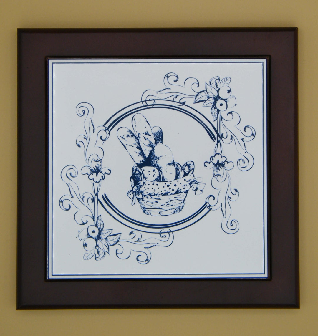 Delft Blue-style Decorative Tile. Rural Motif Series. Ceramic Tile Wall ...