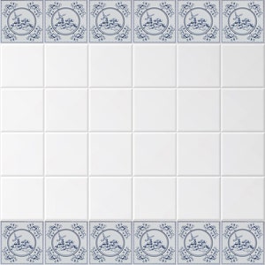 Delft Tiles Kitchen Ceramic Backsplash. Vintage-style Delft Blue Tiles ...