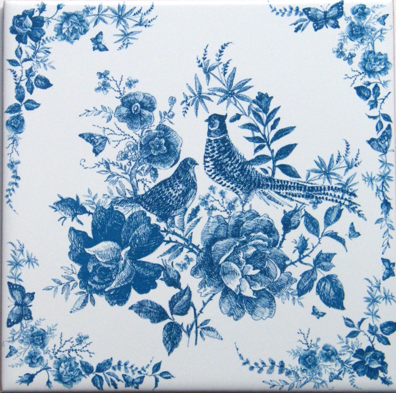 Vintage-style Custom Tiles Ceramic Mural Backsplash. Kitchen Stove ...