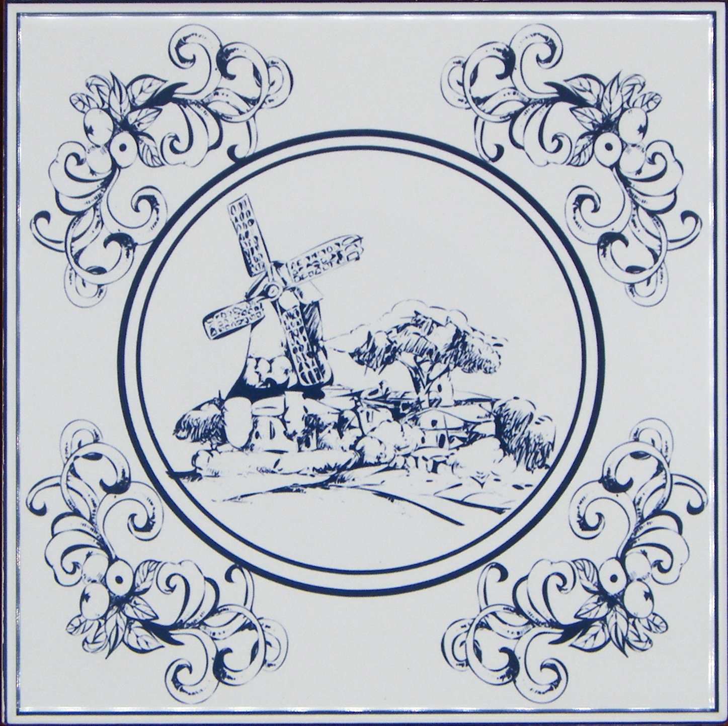 Delft Tiles Kitchen Ceramic Backsplash. Vintage-style Delft Blue Tiles ...