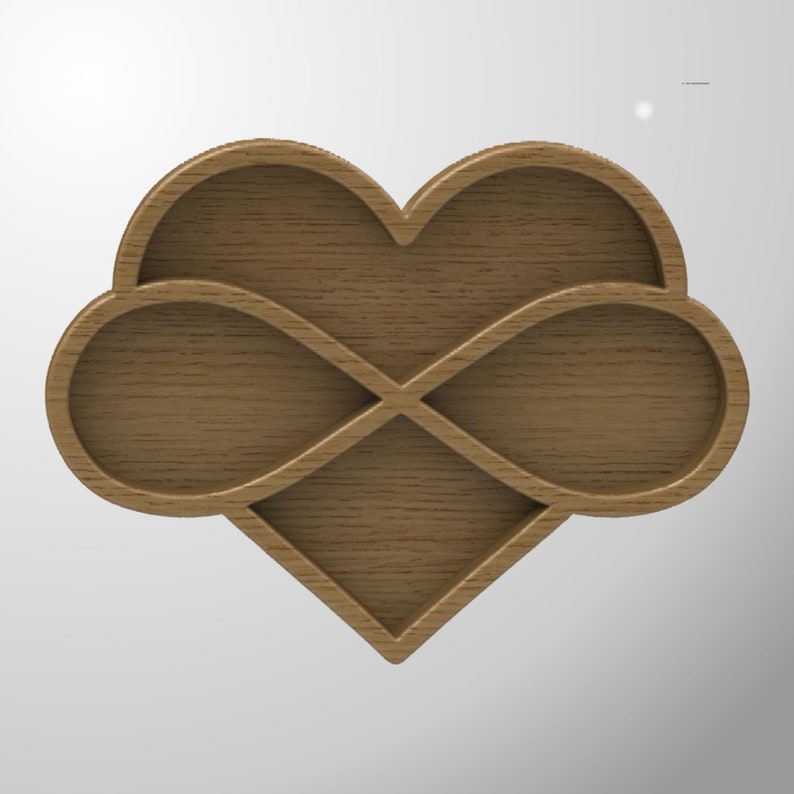 Infinity Heart Tray - Digital Download Files - CNC or 3D Printing 3D ...