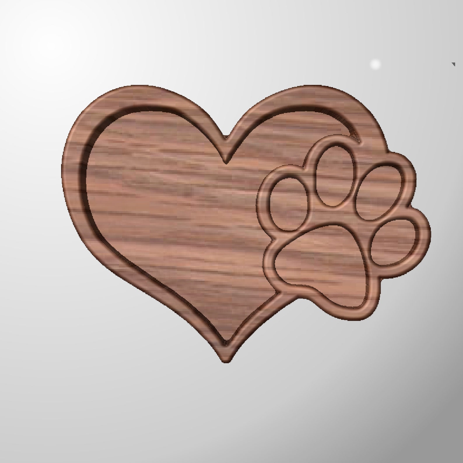 Puppy/dog Heart Tray Digital Download Files CNC or 3D - Etsy