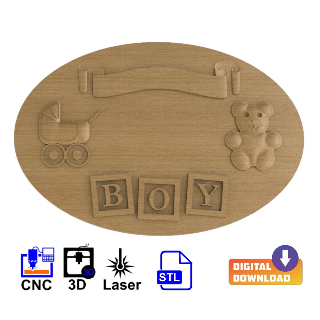 Baby Plaque, Baby Announcement, CNC Sign - Digital Download Files - CNC ...
