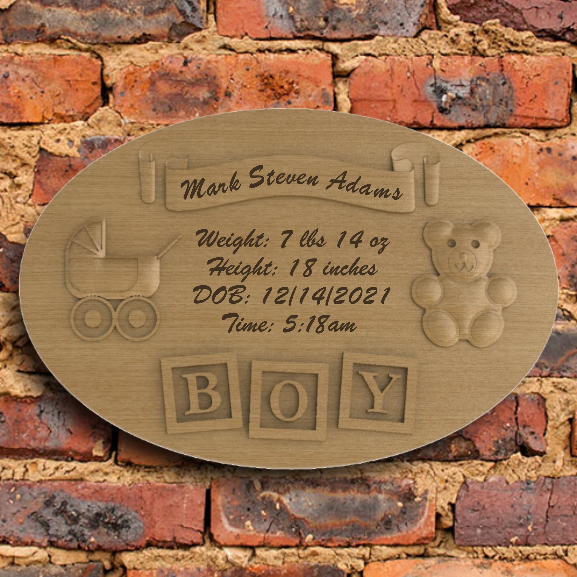 Baby Plaque, Baby Announcement, CNC Sign - Digital Download Files - CNC ...