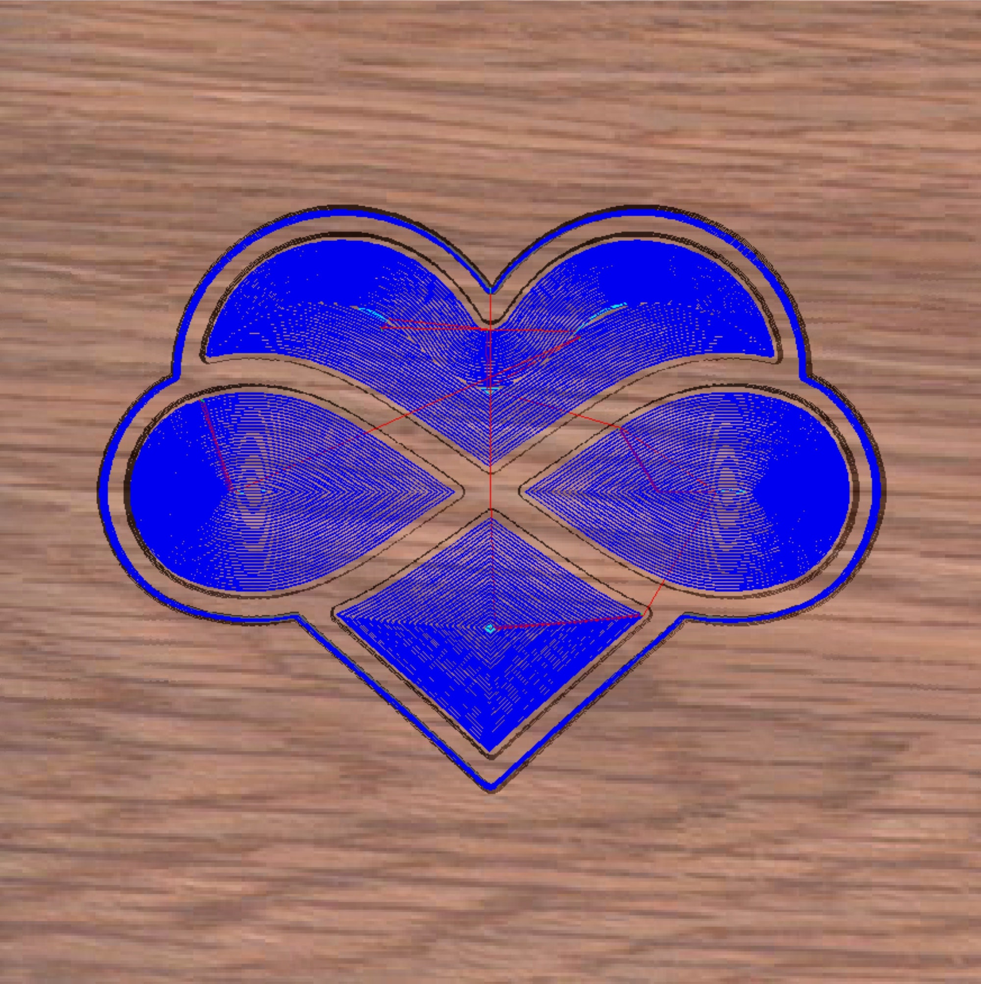 Infinity Heart Tray - Digital Download Files - CNC or 3D Printing 3D ...