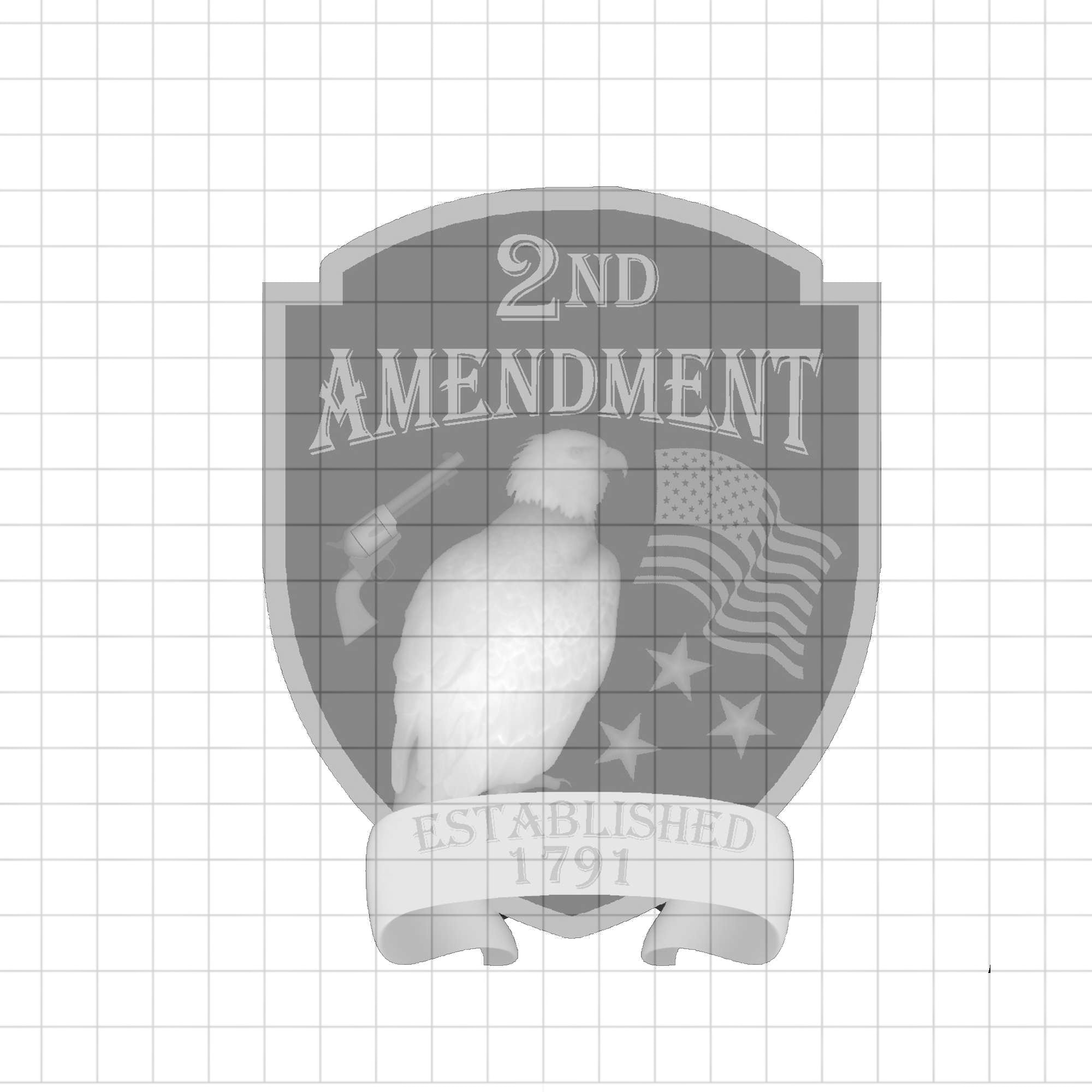 Second Amendment Shield Eagle and Flag - Digital Download Files - CNC ...