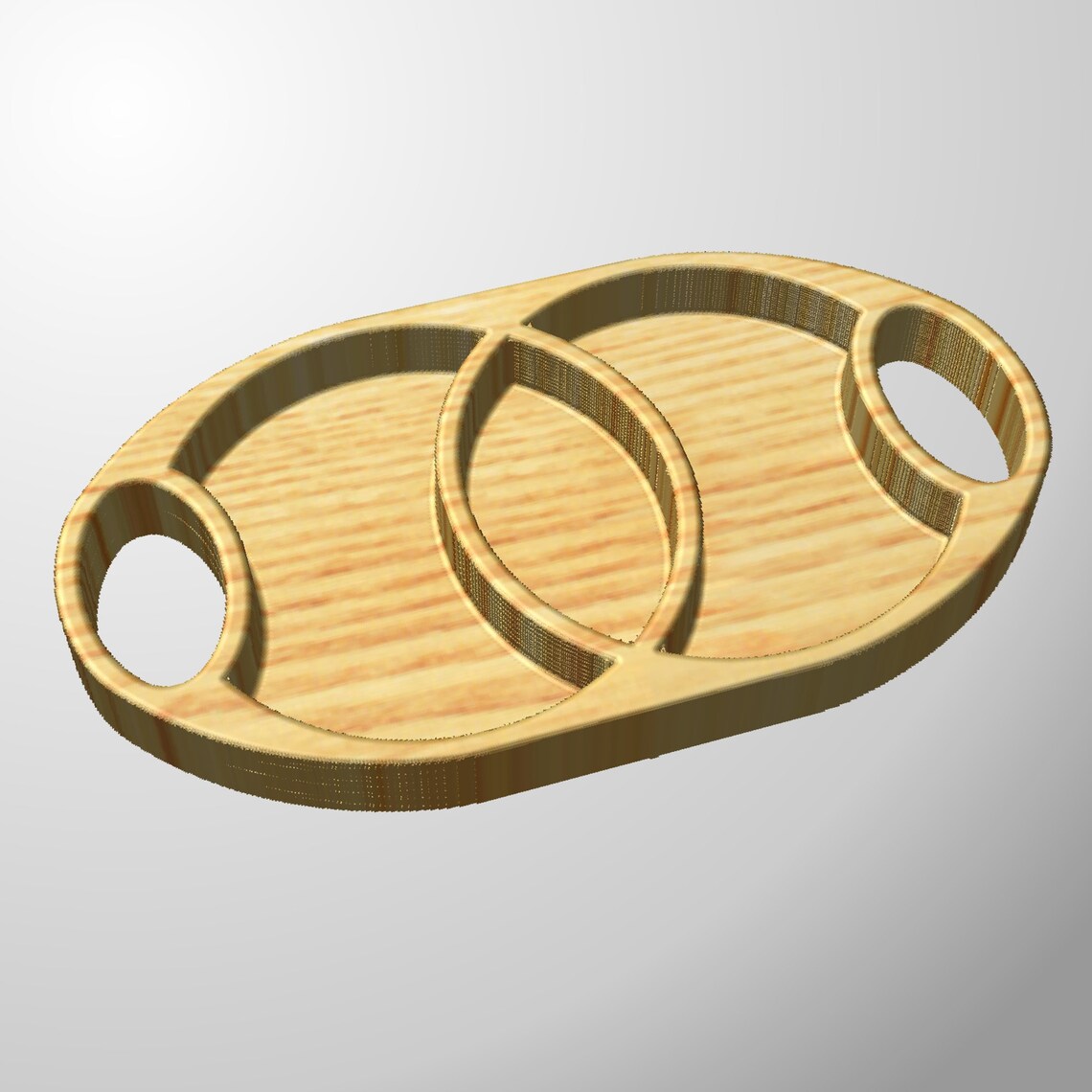 Double Circle Serving Tray - Digital Download Files - 3D STL File (.stl ...