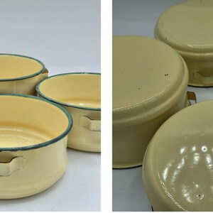 Rare, Functional Vintage Tiffin Enamel Lunch Box | 4-tier Yellow Metal ...