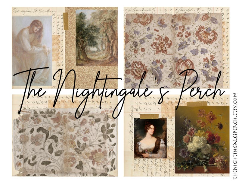 Romantic Reverie Junk Journal Paper Collection Medieval Digikit Vintage ...