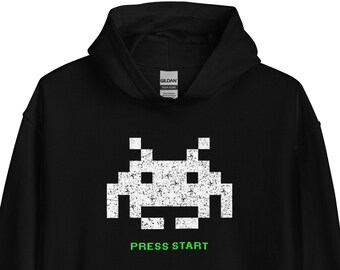 Space Invader Hoodie - Etsy UK