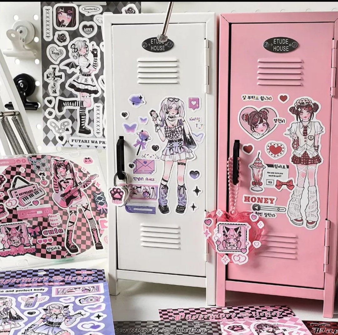 Anime Girls Stickers 4 Kind Series - Etsy