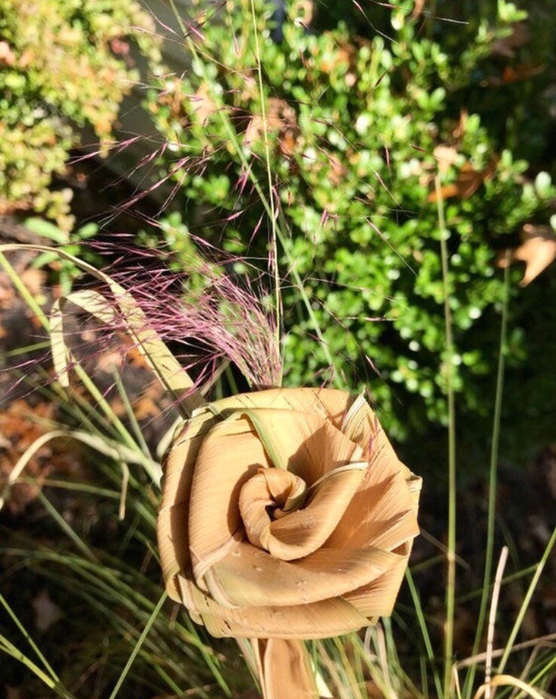 Gullah Rose Boho Boutonniere Sweetgrass Flower Groomsmengroomsmen ...