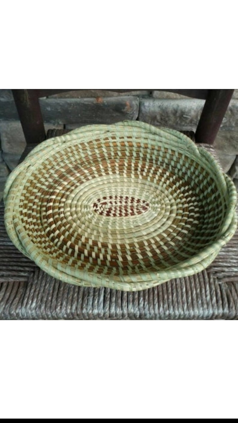 Gullah Basket Sweetgrass Fanner Charleston Basket Sweet Grass Basket ...