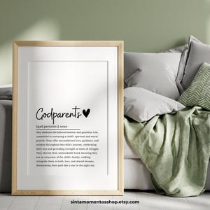Inspirational Godparents Definition Print, Godparents Definition ...