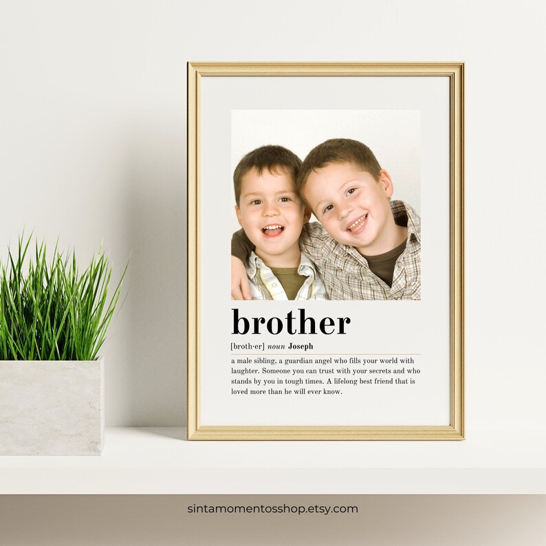 Personalised Brother Photo Definition Printable Wall Art, Brother ...