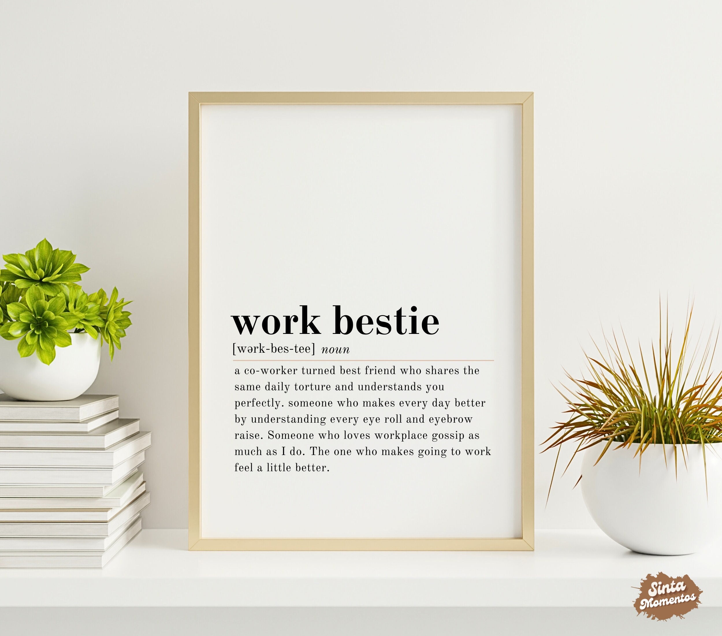 Work Bestie Definition Print Work Bestie Gift Coworker Gift - Etsy