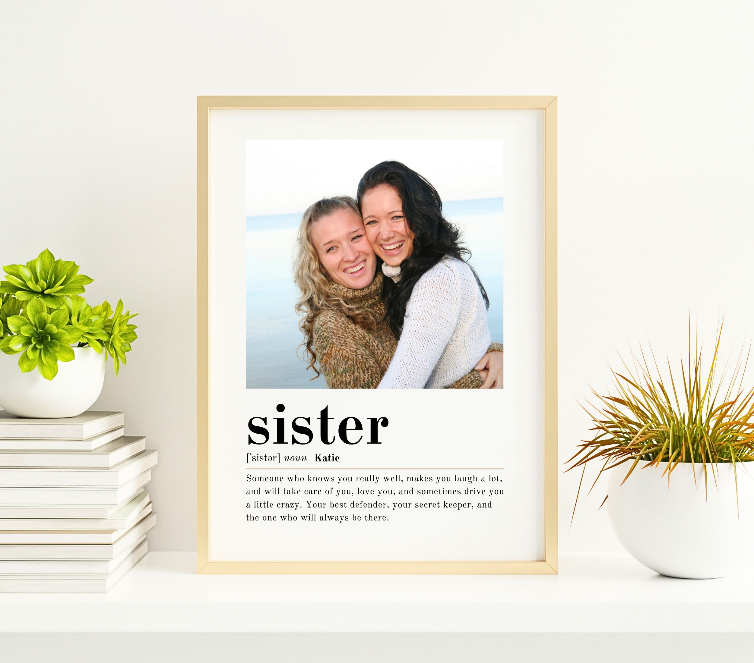 Personalised Sister Picture Definition Print,sister Gift Printable Wall ...