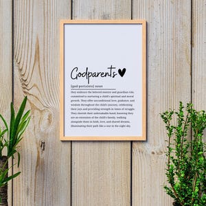 Inspirational Godparents Definition Print, Godparents Definition ...