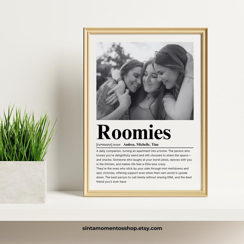Custom Roomies Definition Printable Wall Art College Friends Poster ...