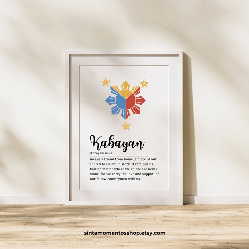 Kabayan Definition Printable Wall Art, Filipino Poster, Kabayan ...